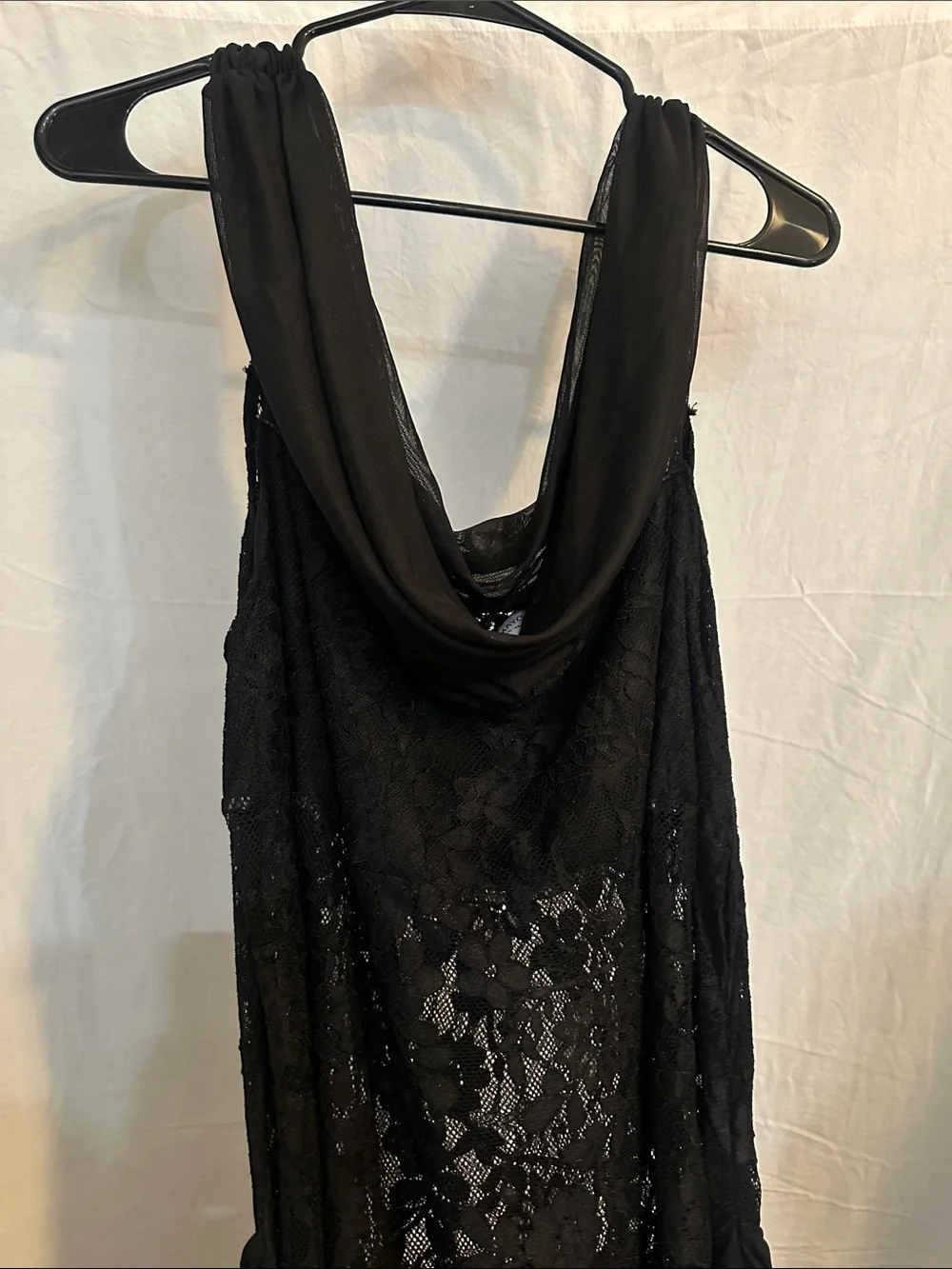 Peppermayo | Dresses | Peppermayo Black Lace Maxi Dress With Draped ...